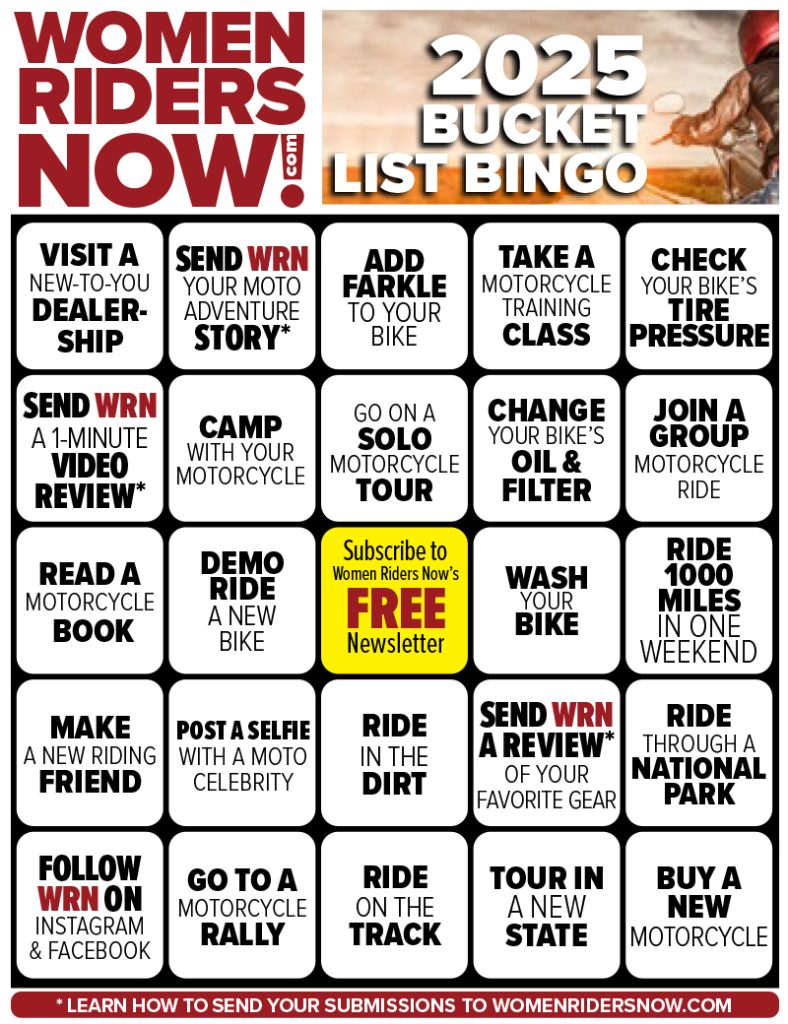 Motorcycle Bingo: 2025 New Year’s Challenge - Women Riders Now